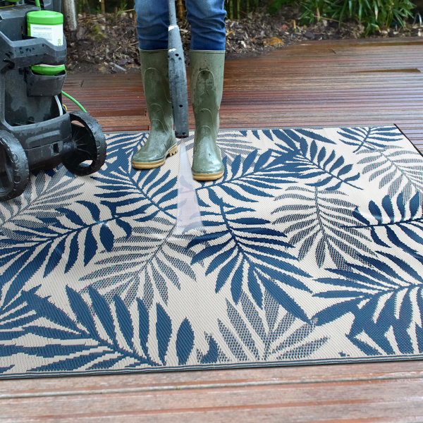 Winston Porter Tapis intérieur / extérieur bleu marine / ivoire Ramveer et Commentaires ...